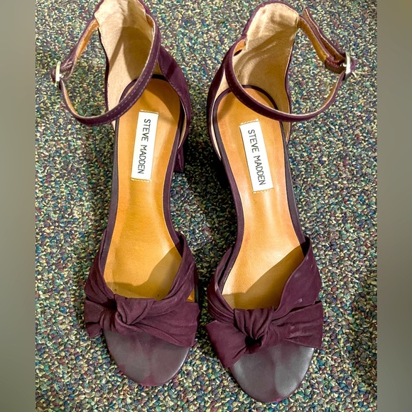 Steve Madden | Shoes | Steve Madden Inspire Wine Nubuck Sandals | Poshmark